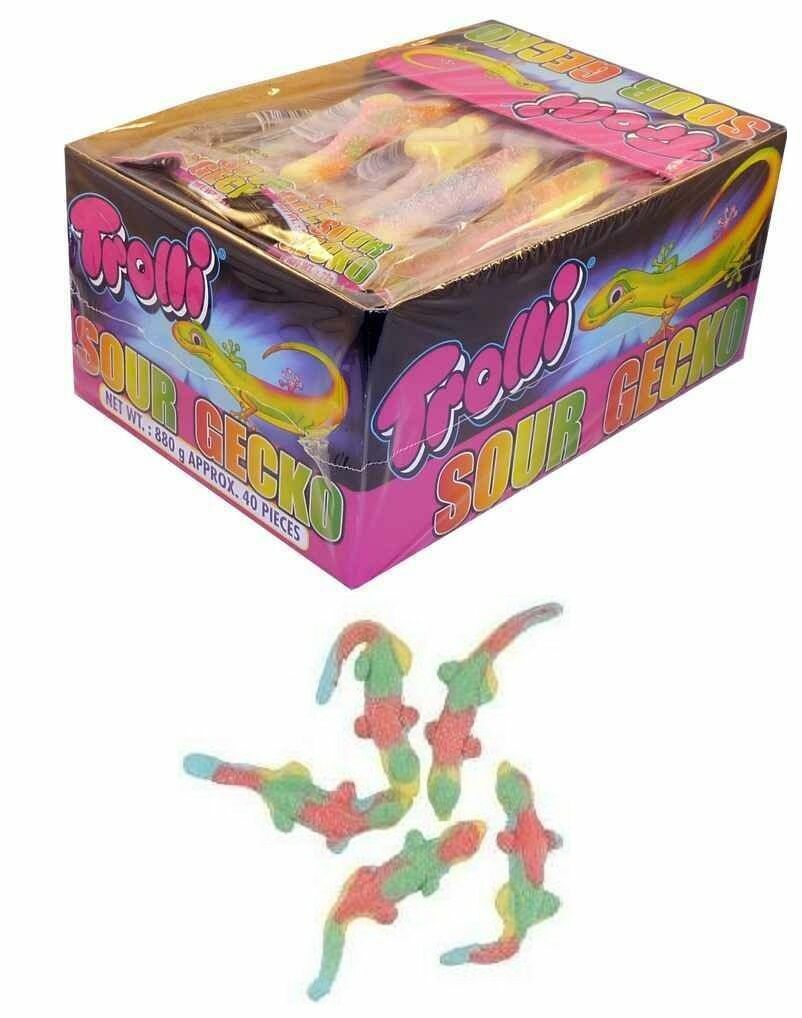 Trolli Sour Gecko 19g - 40 Piece Pack – showbagsgalore
