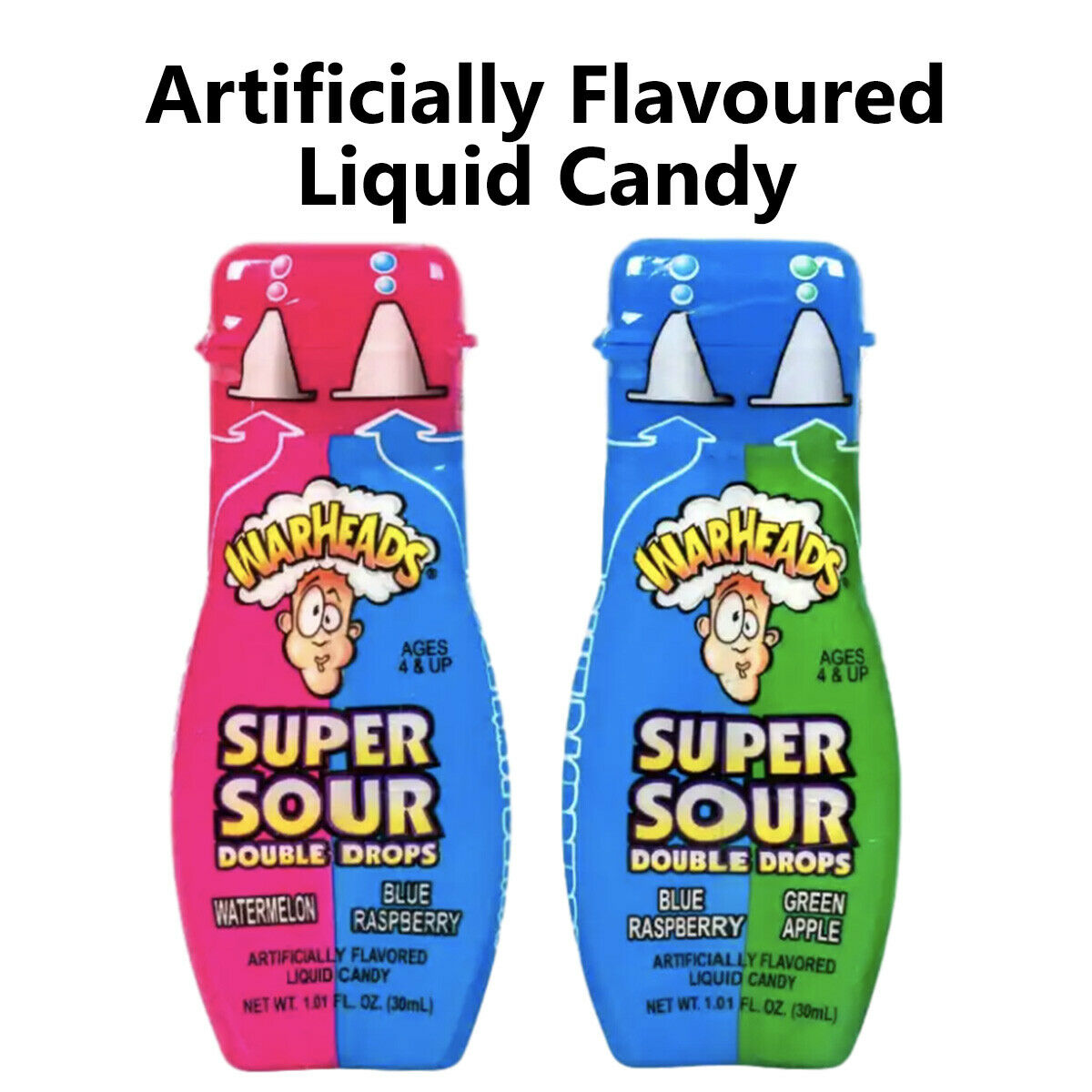 Warheads Super Sour Double Drops 30ml - 24 Pack – showbagsgalore
