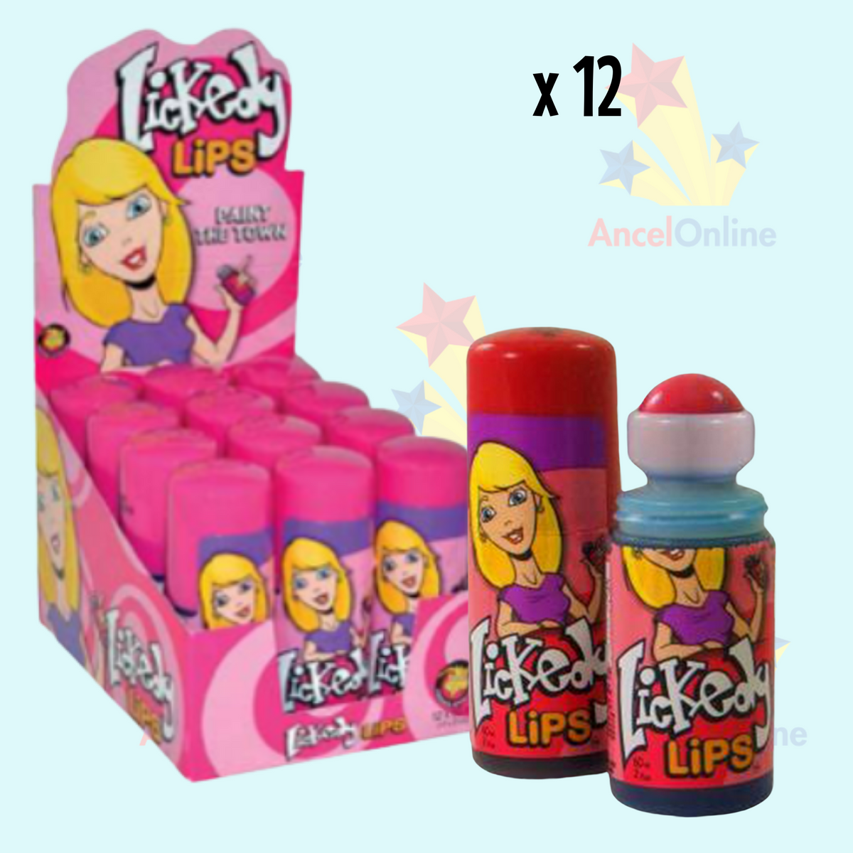Lickedy Lips 60ml (Blue Raspberry) - 12 Pack – showbagsgalore